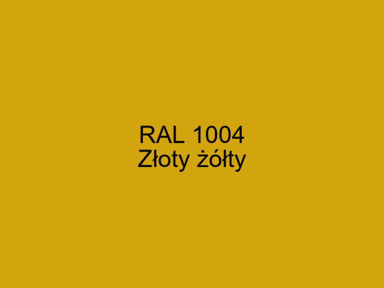 RAL 1004 - Złoty żółty / Golden yellow (RAL Classic) | Paleta Kolorow RAL
