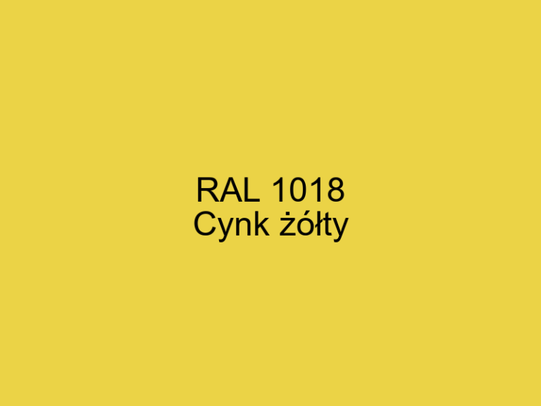 RAL 1018 - Cynk żółty / Zinc yellow (RAL Classic) | Paleta Kolorow RAL