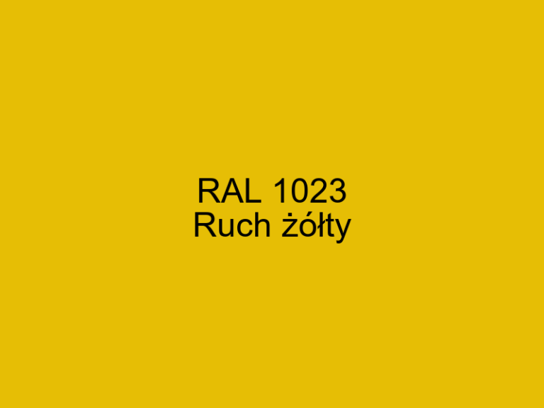 RAL 1023 - Ruch żółty / Traffic yellow (RAL Classic) | Paleta Kolorow RAL