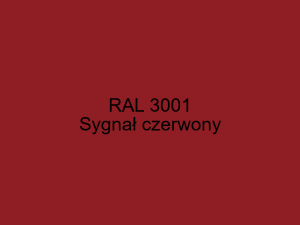 RAL 3001 - Sygnał czerwony / Signal red (RAL Classic) | Paleta Kolorow RAL