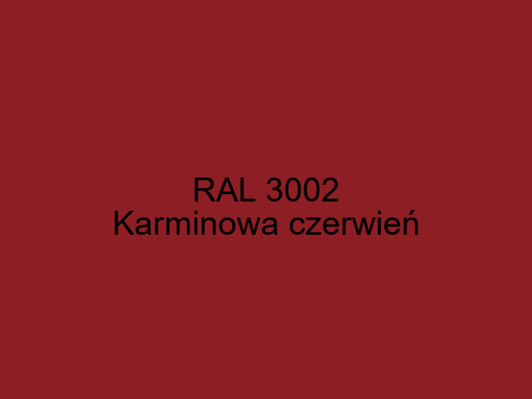 RAL 3002 - Karminowa czerwień / Carmine red (RAL Classic) | Paleta ...