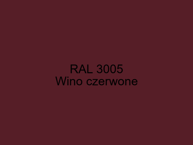 RAL 3005 - Wino czerwone / Wine red (RAL Classic) | Paleta Kolorow RAL