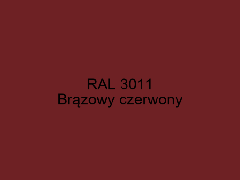 RAL 3011 - Brązowy czerwony / Brown red (RAL Classic) | Paleta Kolorow RAL