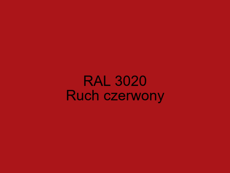 RAL 3020 - Ruch czerwony / Traffic red (RAL Classic) | Paleta Kolorow RAL