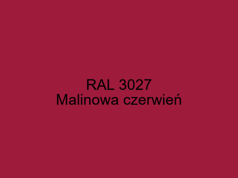 RAL 3027 - Malinowa czerwień / Raspberry red (RAL Classic) | Paleta ...