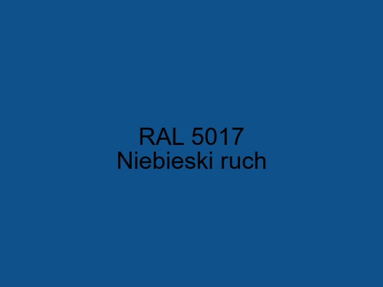 RAL 5017 - Niebieski ruch / Traffic blue (RAL Classic) | Paleta Kolorow RAL