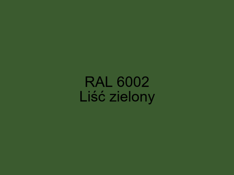 RAL 6002 - Liść zielony / Leaf green (RAL Classic) | Paleta Kolorow RAL