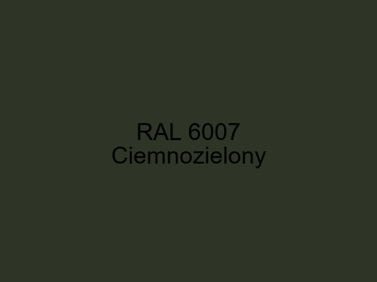 RAL 6007 - Ciemnozielony / Bottle green (RAL Classic) | Paleta Kolorow RAL