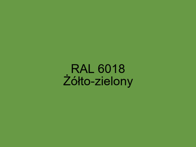 RAL 6018 - Żółto-zielony / Yellow green (RAL Classic) | Paleta Kolorow RAL