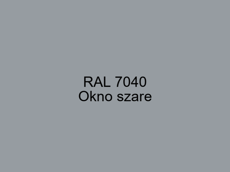 RAL 7040 - Okno szare / Window grey (RAL Classic) | Paleta Kolorow RAL