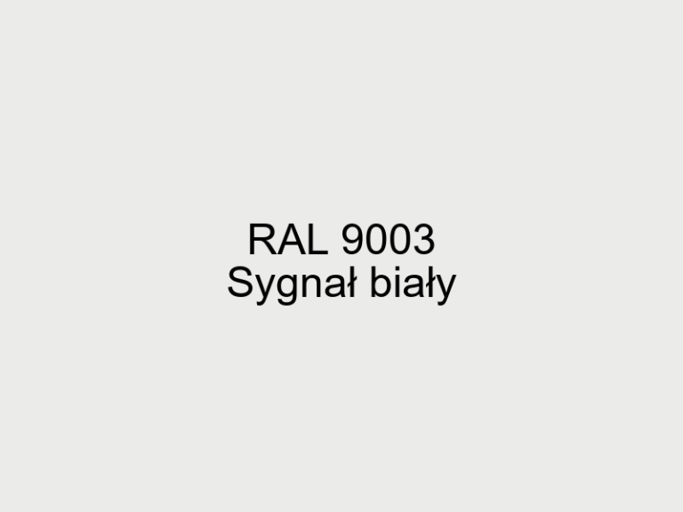 RAL 9003 - Sygnał biały / Signal white (RAL Classic) | Paleta Kolorow RAL