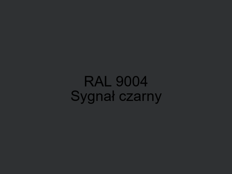 RAL 9004 - Sygnał czarny / Signal black (RAL Classic) | Paleta Kolorow RAL