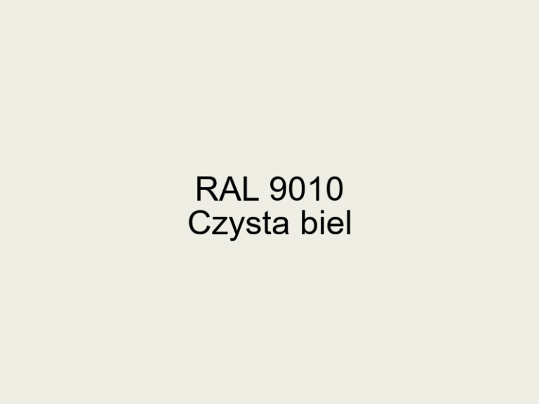 RAL 9010 - Czysta biel / Pure white (RAL Classic) | Paleta Kolorow RAL